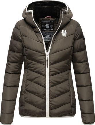 Navahoo Damen Jacke Steppjacke Übergangsjacke gesteppt Stepp Herbst B675 [B675-Elv-Anthrazit-Gr.XXL]