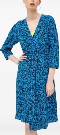 BOSS robe courte à imprimé abstrait - Bleu