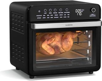 Klarstein Klarstein AirGlaze Digital Color Friteuse Sans Huile - 34 L, 2100 W, 16 Programmes, Rôtissoire, Accessoires Inclus, Panneau Tactile, Noire