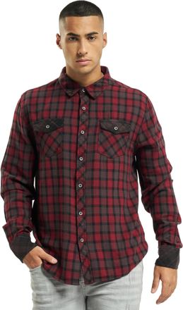 Brandit Duncan Check Shirt Long Sleeve, Farbe: red-Brown, Größe: 3XL