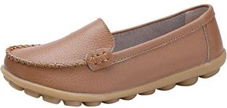 Generic Chaussures décontractées pour Femmes Confortable léger Mode Respirable Conception Semelle Souple antidérapant Sport Quotidien Sortie (Brown, 39)