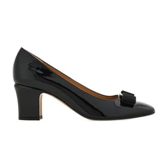 Ferragamo Vara Schleifen-Blockabsatz-Pumps - - Shoes - Damen - Schwarzk - 39 1/2 EU