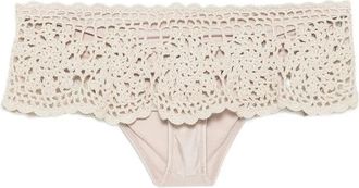Frankies Bikinis Femme, Maillots de bain, Beige, Taille: 40 FR Shelly Crochet Bikini Bottom