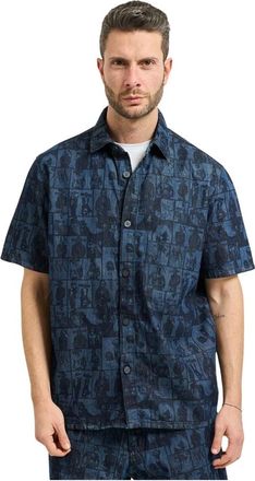 A|X Armani Exchange Homme, Chemises, Bleu, Taille: 2XL Chemise en denim d&eacute;lav&eacute; d&eacute;licat 9 oz