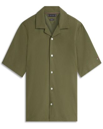 Tommy Hilfiger Leichtes Seersucker Performance Kurzarmhemd mit Streifen in
