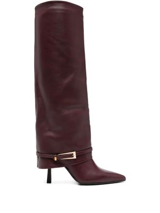 Gisèl moirè bottines Samantha 90 mm à détail de boucle - Rouge
