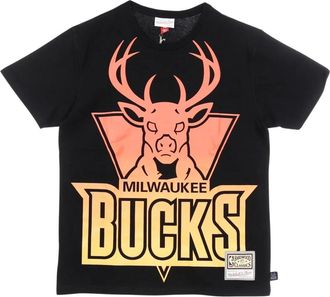 Mitchell & Ness NBA Flames Tee Hardwood Classics - - Tops - Herren - Schwarzk - S