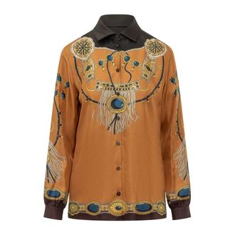 Etro Paisley Seidenhemd - - Blouses & Shirts - Damen - Braun - M