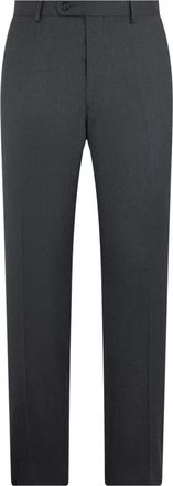 Brooks Brothers Homme, Pantalons, Gris, Taille: W38 Pantalon en laine vierge serg&eacute; performance &agrave; devant plat
