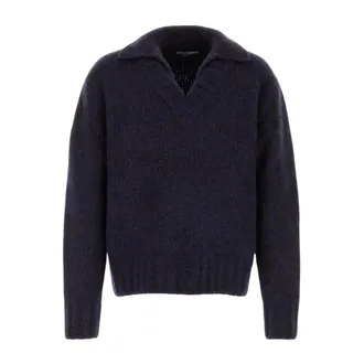 Dolce & Gabbana Homme, Pulls, Bleu, Taille: L Maille col V