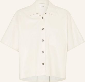 Haikure Haikure Hemdbluse Avril Wrincled Aus Leder weiss