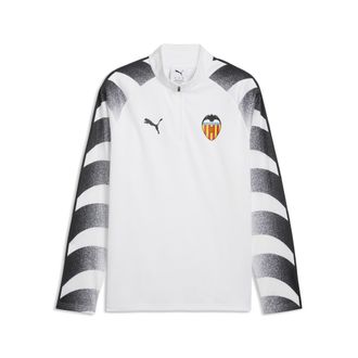 Puma Haut d&eacute;chauffement &agrave; col zipp&eacute; Valencia CF Homme, Accessoires, Blanc, XXL