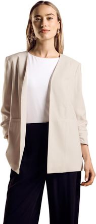 Street One Damen A212211 Offener Blazer, Smooth Sand Beige, 44
