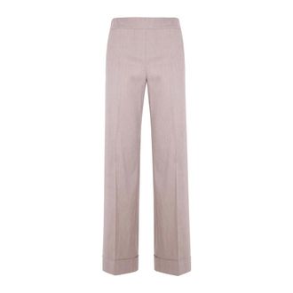D.exterior Femme, Pantalons, Brun, Taille: 38 FR Pantalon large &agrave; revers