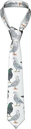 Generic Cravate Jumusi Grey Bird Doves Art Formelle Tie &Eacute;l&eacute;gant Cravate DAffaires Pour Affaires Mariage Accessoires