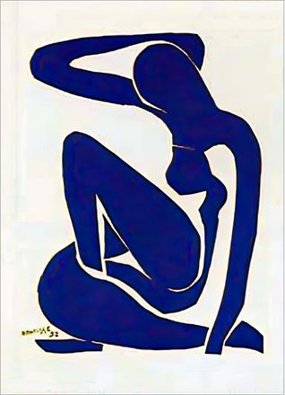 1art1 Henri Matisse Poster Blauer Akt Kunstdruck Bild 70x50 cm