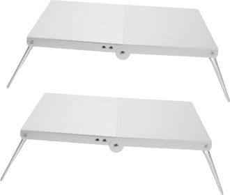 Supvox 2st&uuml;cke Kleiner Campingtisch Aus Aluminiumlegierung Tragbarer Mini-wandertisch Kompakter Schreibtisch F&uuml;r Drau&szlig;en Leichter Reisetisch Mit Faltbarem De