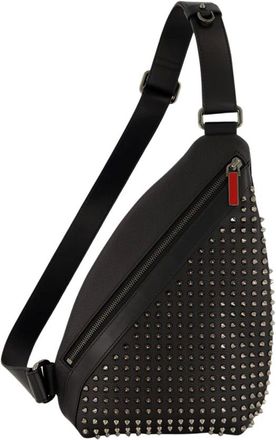 Christian Louboutin Homme, Sacs, Noir, Taille: ONE Size Sac bandouli&egrave;re Funky en cuir