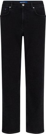 Karl Lagerfeld Halbhohe Straight-Leg-Jeans - Schwarz