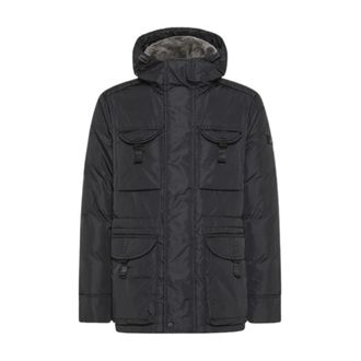 Peuterey Elegante Winterjacke mit Kunstpelzkapuze - - Jackets - Herren - Blau - M