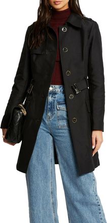 Morgan Damen-Trenchcoat mit G&uuml;rtel, Schwarz, Gr&ouml;&szlig;e 38