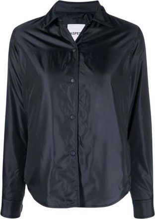 Aspesi Femme, Blouses et Chemises, Noir, Taille: 40 FR Chemise en Soie et Nylon