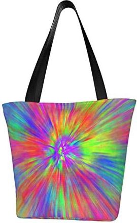 AOOEDM Tye Dye Patterns Tote Bag Femmes Capacit&eacute; &Eacute;paule &Eacute;picerie Sacs
