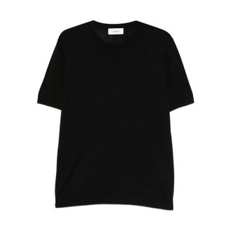 Lardini Homme, Tops, Noir, Taille: XL Maille Manches Courtes Col Rond