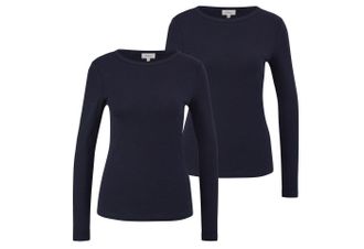 s.Oliver Longsleeve Longsleeve langarm, Rundhals-Ausschnitt, 2er Pack