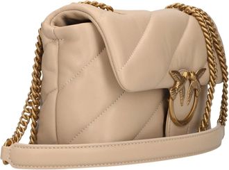 Pinko Pinko, Femme, Sacs, Beige, Taille: ONE Size Love Puff Mini Shoulder Bag