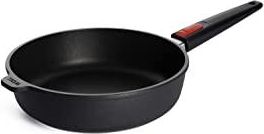 Woll Nowo Titanum Hochrandpfanne - Induktiv -, Ø 26 cm, 7 cm hoch, mit abnehmbarem Stiel - Geeignet für alle Herdarten, Antihaft-Versiegelung