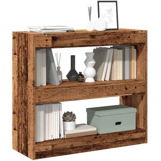 vidaXL Biblioth&egrave;que/S&eacute;parateur de pi&egrave;ce vieux bois 80x30x72 cm Vidaxl