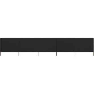 vidaXL Paravent 5 panneaux Tissu 600 x 160 cm Noir
