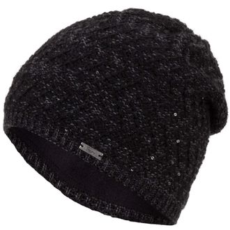 Faera Winterm&uuml;tze M&uuml;tze Damen Pailletten warm gef&uuml;ttert Winterm&uuml;tze M&auml;dchen Frauen Fleecefutter Winter Strickm&uuml;tze Beanie, Farbe:Schwarz