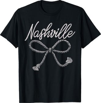 Trendy Apparel Nashville Tennessee Rope Ribbon Bow T-Shirt