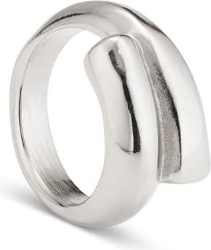 Uno De 50 RÖHRENFÖRMIGER RING AUS VERSILBERTER METALLLEGIERUNG AUS STERLINGSILBER, IN DER MITTE GESCHLOSSEN