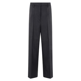 Birgitte Herskind Powel Wool Low Waist Pant - - Trousers - Damen - Schwarzk - 2XS