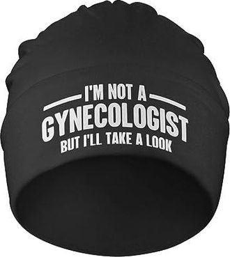 Generic Homme Femme Bonnets Tricot&eacute; Je Ne suis Pas Gyn&eacute;cologue, mais Je Vais Jeter Un Coup DOEil. Bonnet dhiver Mode Bonnet &Agrave; Revers Classique Bonnets De Ski 