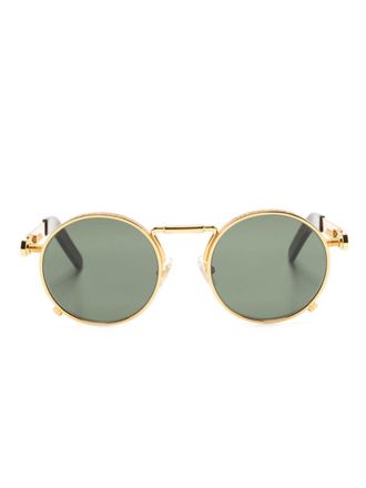 Jean Paul Gaultier lunettes de soleil 56-8171 &agrave; monture ronde - Or