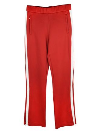 Moncler Red Double Jersey Wide Leg Trousers Size XS