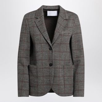 Harris Wharf London Taupe/brown checked single-breasted jacket