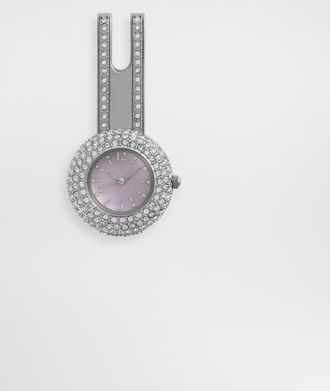 Dolce & Gabbana Uhrenbrosche Mit Strasssteinen - Mann Bijoux Silber Metall Pz
