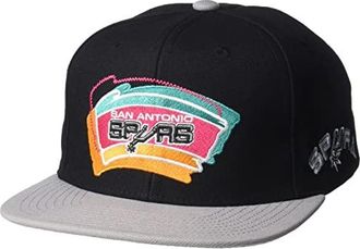 Mitchell & Ness San Antonio Spurs Logo Blur Hardwood Classic Snapback Casquette, Noir, taille unique