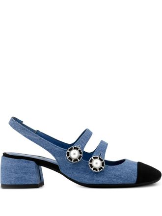 PAUL WARMER escarpins Obsession Babies - Bleu