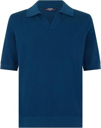 K-Way Homme, Tops, Bleu, Taille: M Polo en piqu&eacute; de coton