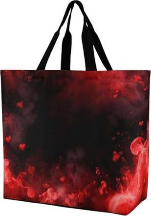 Generic R&eacute;sum&eacute; Rouge Noir Blanc Sac &Agrave; Bandouli&egrave;re Pliable Sacs L&eacute;ger Sac A Main Femme Pour Shopping Travail Gym
