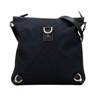 Gucci Sac bandouli&egrave;re en toile Pre-owned - Femme - Pre-owned - Noir - Taille: ONE Size