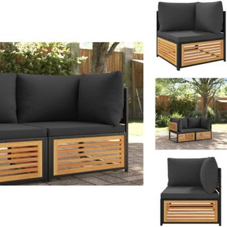 vidaXL Canap&eacute; dangle de jardin avec coussins bois massif dacacia - Canap&eacute; De Jardin - Salon De Jardin - Mobilier De Jardin - Canap&eacute; Dangle - Meubles De