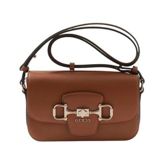 Guess Femme, Sacs, Brun, Taille: ONE Size Sac Bandouli&egrave;re Automatique &agrave; Boutons avec Poches