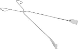 Hemoton Müllzange Edelstahl Greifzange Langem Griff 60cm Grillzange Wurstzange Müllpicker Greifhilfe Pickup Werkzeug Outdoor Garten Grillen BBQ Zubehör